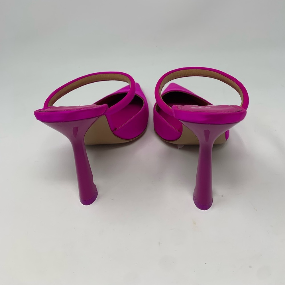 Off-White Pop Lollipop Pointed Toe Satin Mule Shoes S… - Gem